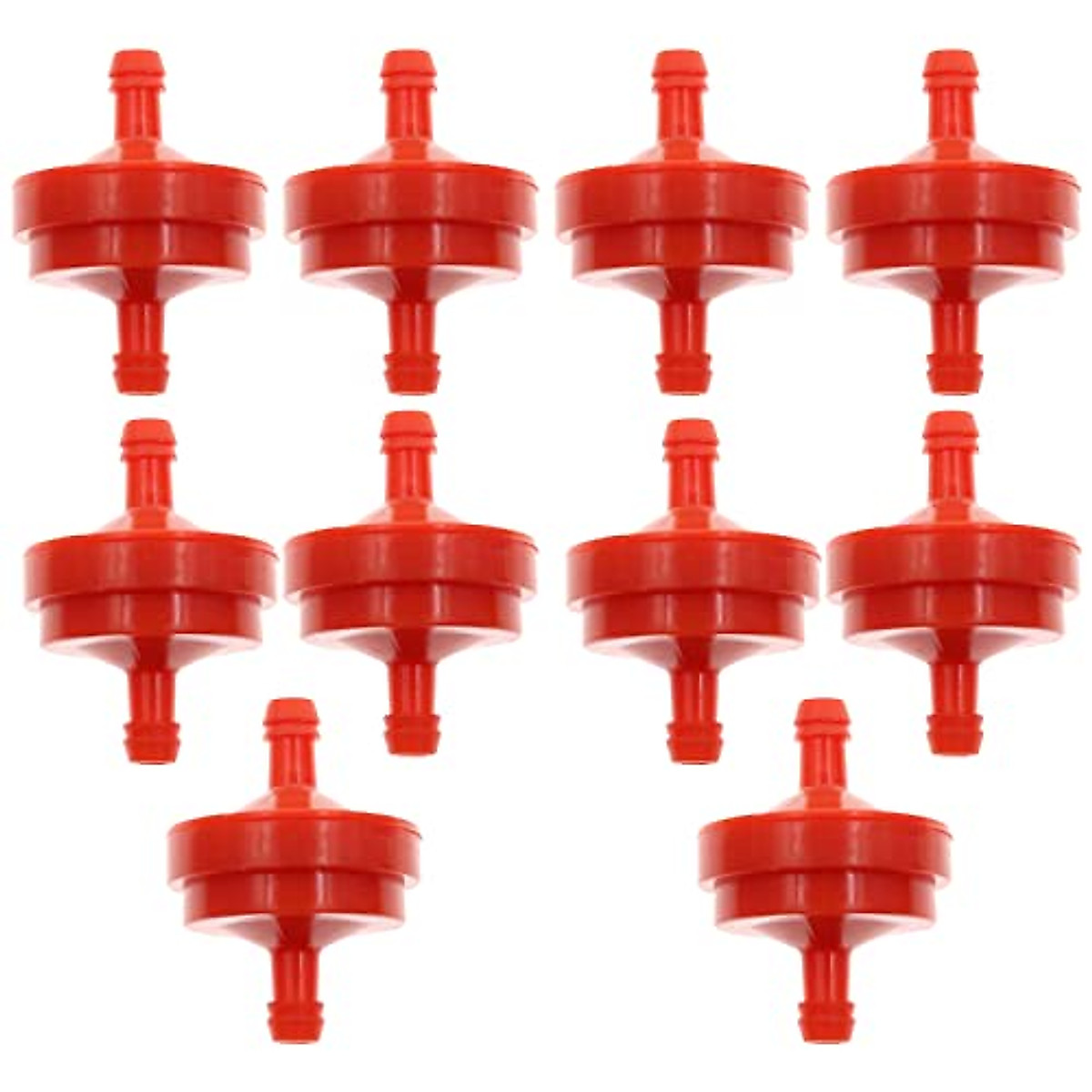 10Pcs 1/4" Fuel Filter Replacement Lawn Mower 1/4" Inline Fuel Filter for Briggs Stratton 298090 4105 298090S