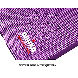 Omixe Extra Thick Kneeling Pad Comfy Foam Kneeler Mat Garden Knee Pad Cushion for Gardening Planting Yard Work Prayer Yoga Mechanic Exercise Workout Baby Bath 18 x 11 x 1.5 Inch Large Purple