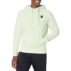 Under Armour Mens Rival Fleece Hoodie , (369) Phosphor Green / / Onyx White , Large
