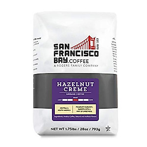 San Francisco Bay Ground Coffee - Hazelnut Crème (28oz Bag), Flavored, Medium Roast
