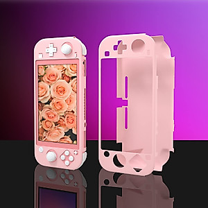 Comfort Grip Case for Nintendo Switch lite, Switch lite Pink Protective Case for Girls