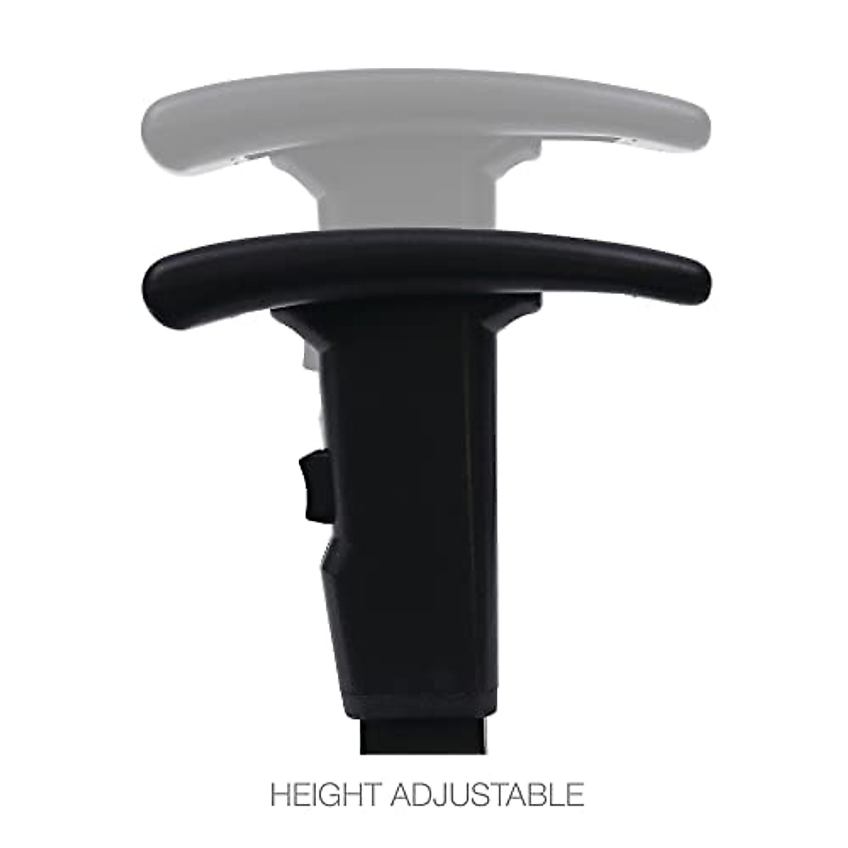 Alera ALEIN49AKA10B Height-Adjustable T-Arms for Essentia and Interval Series Chairs - Black (1 Pair)