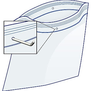 GPI - 3" x 4" - Bulk Pack of 200, 2 Mil Thick, Clear Plastic Reclosable Zip Bags, Hang Hole for Display, Durable Poly Baggies with Resealable Zip Top Lock for Storage, Packaging & Shipping