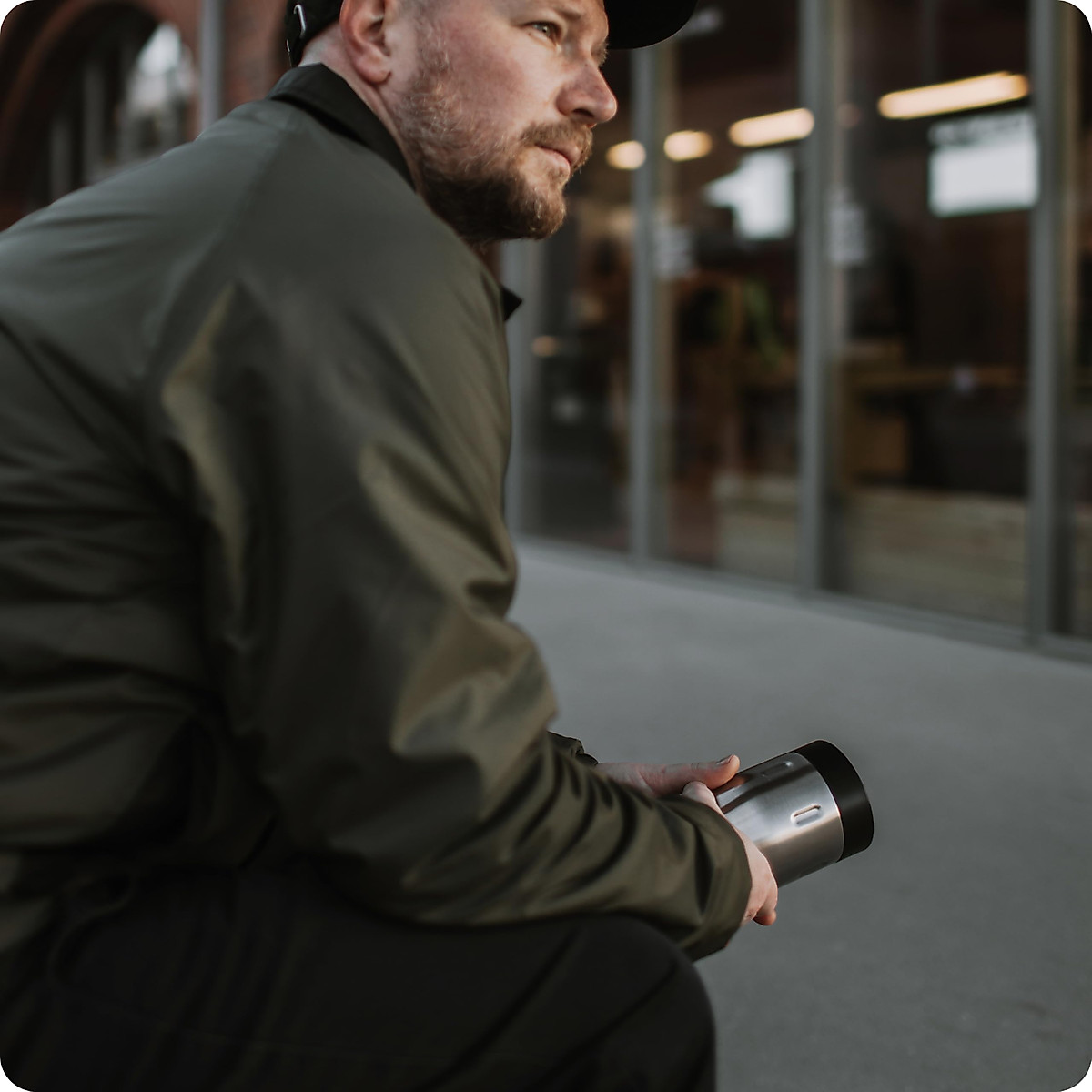 BOBBER - 12 OZ Vacuum Insulated Stainless Steel Portable Travel Coffee Mug With 100% Leakproof Locked Lid (Matte)