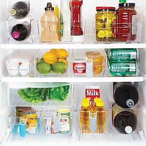 Kitchen Spaces KSEG12-AMZ Egg Tray 14pc Stackable Food Storage Organizer for Refrigerator, 14.5" x 3" x 4.5", Clear