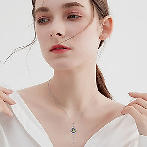 YFN Hecate Necklace for Women 925 Sterling Silver Wheel of Hecate Pendant Neckalce Wiccan Pagan Goddess Symbol Necklace Pagan Jewelry Gifts for Women