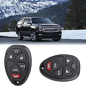 Car Key Fob Keyless Entry Remote Fits 2007-2014 Chevy Silverado Tahoe Suburban Cadillac Escalade GMC Yukon Replaces OUC60270 OUC60221 20869057 15913427