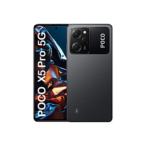 Xiaomi Poco X5 PRO 5G + 4G Volte Global Unlocked 256GB + 8GB GSM 6.67" 108 MP Pro Triple Camera (ONLY Tmobile Mint Tello USA Market) + (Car Fast Car 51W Charger Bundle) (Black (Global Version))