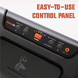 PrimalTek Basic Vacuum Sealer – User Friendly for Food Preservation & Sous Vide, 12” Sealing Bar, 21inHg Vacuum Pressure – Easy-Touch Control Panel Buttons, Seals up to 100 Vacuum Bags Per Hour