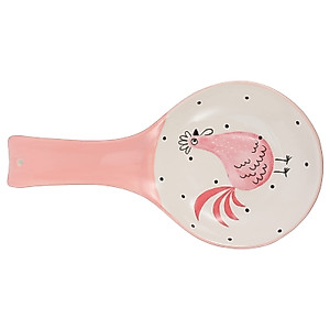 BESTonZON Cooking Spoon Holder Rooster Spoon ceramic spoon rest for stove top ceramic spoon rest for stove top Rooster spoon rest for kitchen counter Rest for Kitchen Coffee Spoon Rest