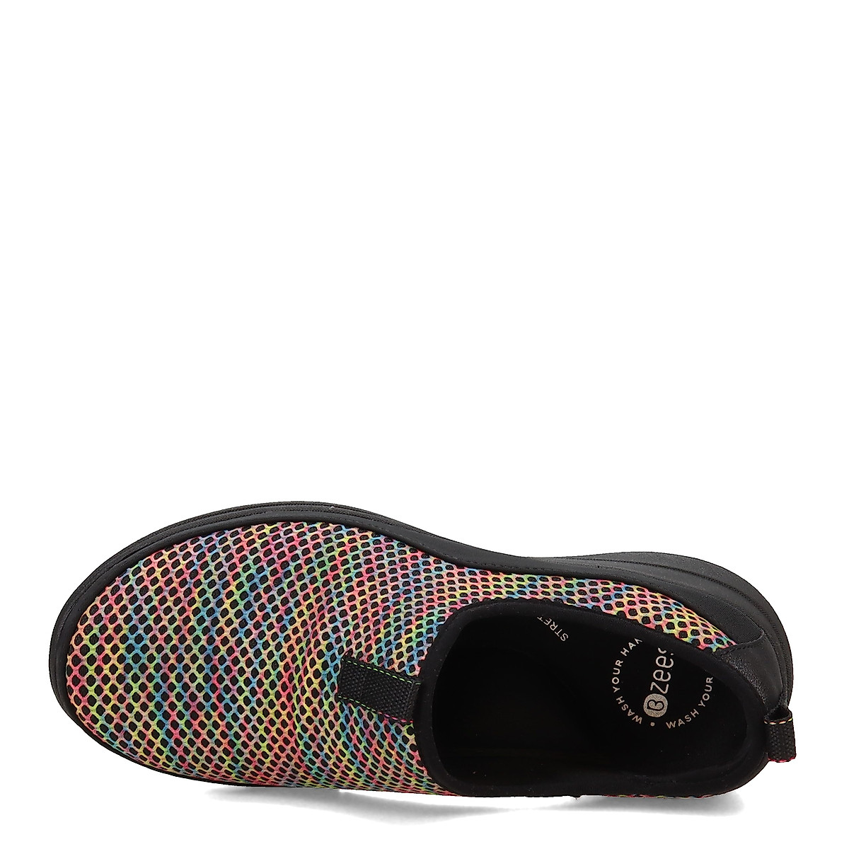 BZees Women's, Imagine Slip-On Black Rainbow 7 M