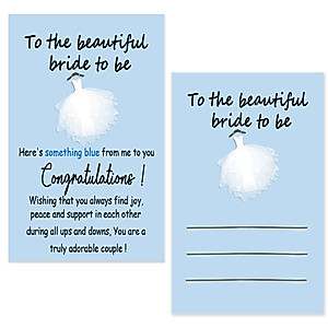 MKISHINE Something Blue Gift for Bride, Blue Crystal Pearl and Crystal Bridal Shower Gifts for Bride to Be, Wedding Gift for Bride, Gifts for Daughter on Wedding Day Something Blue for Bride on