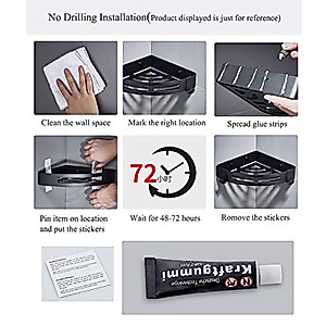 Adhesive or Drill Hair Dryer Holder Make up Brush Comb Organizer Shelf Matte Black