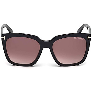 Tom Ford Square Sunglasses TF502F Amarra 01T Black 55mm FT0502