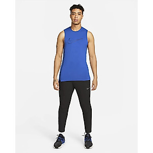 Nike Pro Dri-Fit Men's Slim Fit Sleeveless Top (as1, Alpha, l, Regular, Regular, Game Royal/Black/Black)