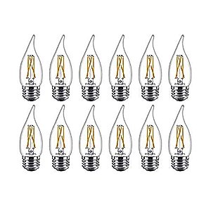 Philips LED Classic Glass Dimmable BA11 Light Bulb: 300-Lumen, 2700-Kelvin, 3.3-Watt (40-Watt Equivalent), T20 Certified, E26 Base, Warm Glow, 12-Pack, Soft White