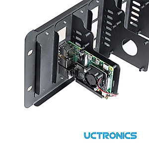 UCTRONICS for Raspberry Pi 4 PoE HAT with Cooling Fan, Mini Power Over Ethernet Expansion Board for Raspberry Pi 4 B, 3 B+ and Rackmount