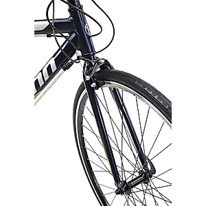 Schwinn Volare 1300 Drop Style Hybrid Sports Road Bike, Men and Women, 14-Speed, 700c Wheels, 21-Inch Aluminum Frame, Alloy Caliper Brakes, Green