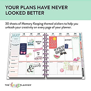 me & my BIG ideas Sticker Value Pack - The Happy Planner Scrapbooking Supplies - Memory Keeping Theme - Multi-Color - Great for Projects, Scrapbooks & Albums - 30 Sheets, 432 Stickers Total