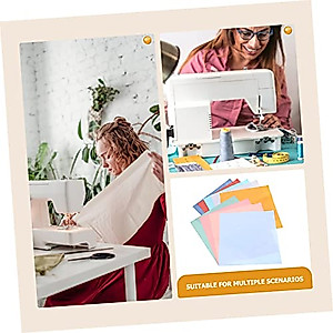 CORHAD 9pcs Handmade Patchwork Cloth Set Striped Bed Sheets Quilted Bed Sheets Quilt Fabric Square Fabric Scraps Quilting Dot Stripe DIY Patchwork Fabric Sewing Fabric Sheets Fabrics Box