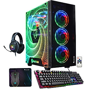 HAJAAN CYCLONIA Computer Desktop VR Gaming PC - Liquid Cooled - Intel i9-10850K 10-Core Processor Upto 5.2 GHz - RTX 3060 12GB GDDR6-64GB DDR4-2TB SSD - Windows 11 Pro