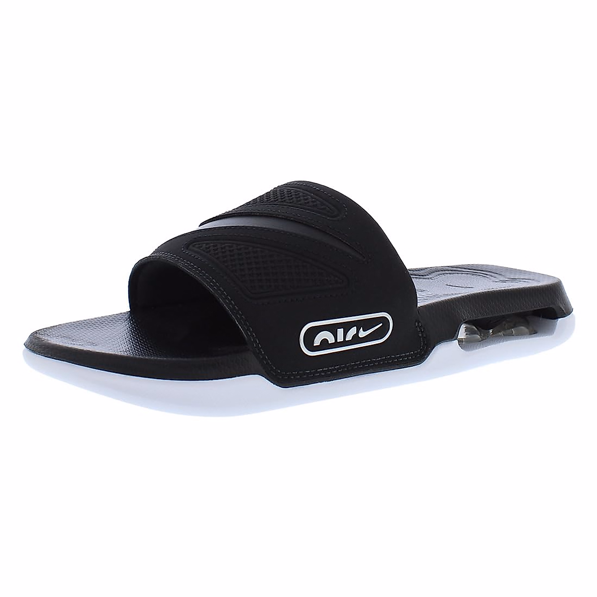 Nike Air Max Cirro Just Do It Athletic Sandal Solarsoft Slide (BLACK SILVER WHITE, us_footwear_size_system, adult, men, numeric, medium, numeric_10)