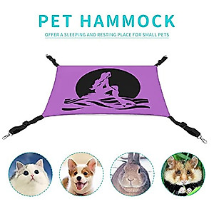 Little Mermaid Pet Hammock Comfortable Adjustable Hanging Bed for Small Animals Dogs Cats Hamster