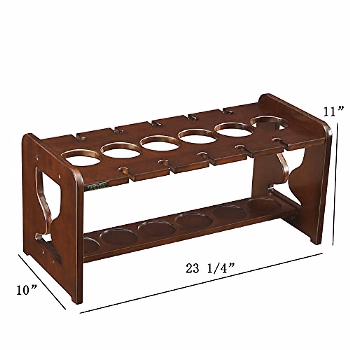 Wine Racks With Wine Glass Holder. 6 Bottles With 10 Wine Glasses .Wine Organizer Stand Storage Holder.Solid Wood Wine Racks Countertop,FreeStanding Wine BarRack For Home Kitchen/Dining Room.