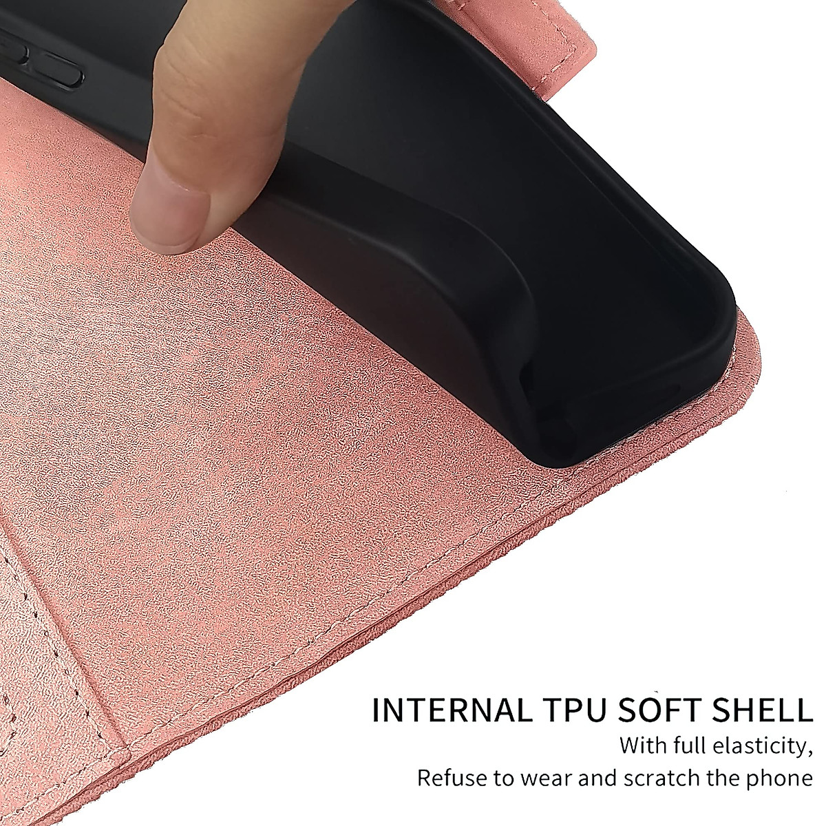 Furiet Compatible with Google Pixel 3a Wallet Case Wrist Strap Lanyard Leather Flip Credit ID Card Holder Stand Cell Accessories Folio Purse Phone Cover for Pixel3a Pixle a3 Women Men Pink