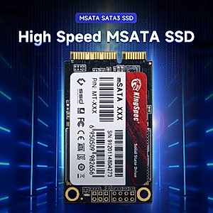 KingSpec mSATA SSD Internal Solid State Drive Data Storage SATA Hard Drives 3D NAND Flash PC Desktop Laptop Notebook Computer Upgrade 256GB