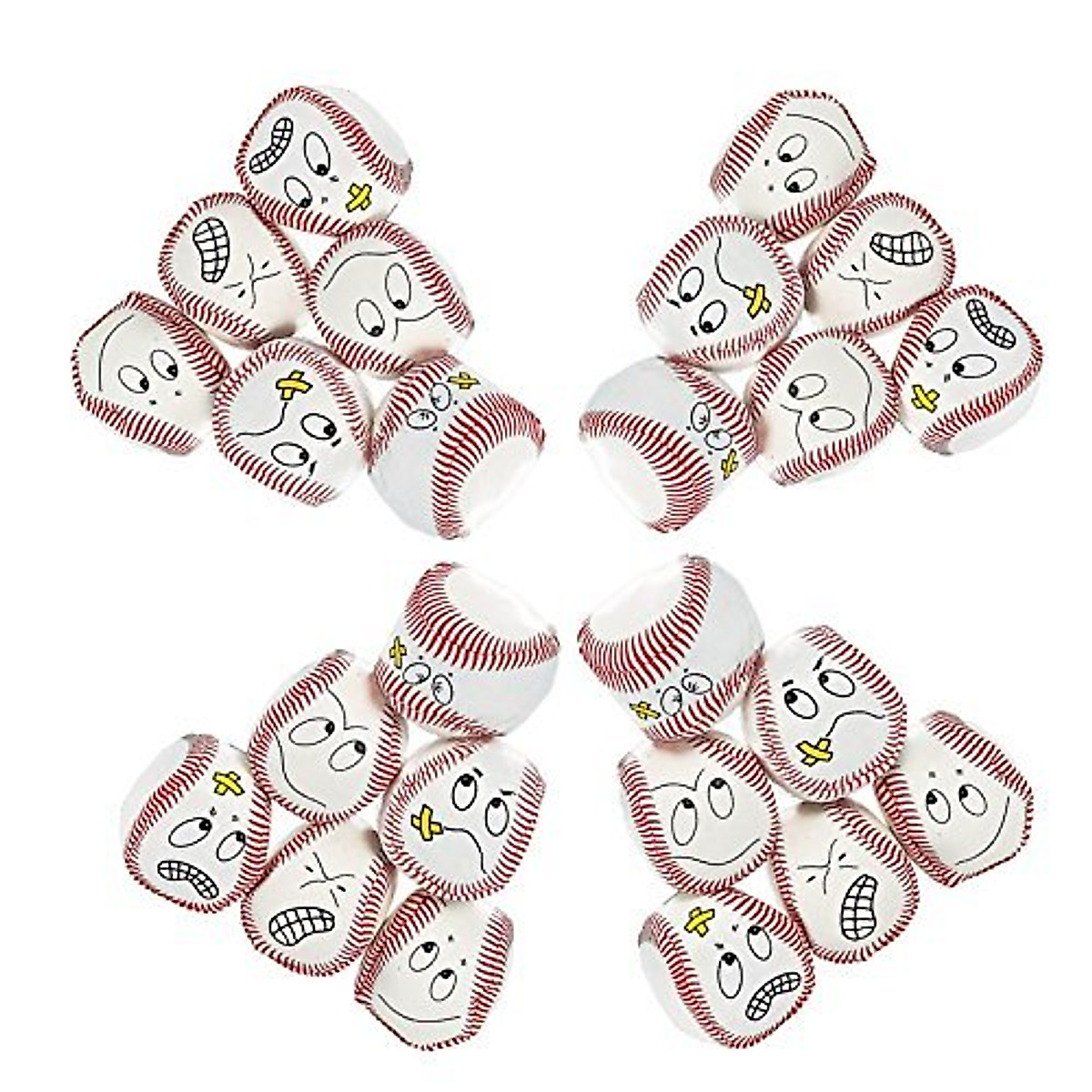 24 silly face Vinyl Baseball Kick Balls