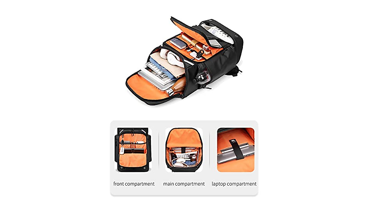 NASKVOWT Travel Backpack with USB Charging & Shoe Compartment