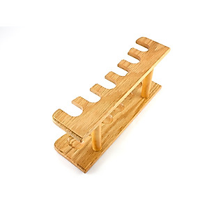 Skyway 6 Pipe Wood Tobacco Pipe Stand Rack Holder - Natural Tan