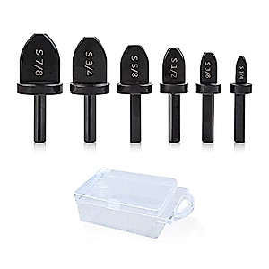 6PCs Swaging Tool Drill Bit Set, Triangular Handle Tube Expander Air Conditioner Copper Tube Expander, Drill Bit Repairing Set with 7/8'',3/4'', 5/8'', 1/2'', 3/8'', 1/4'' Drill Bits