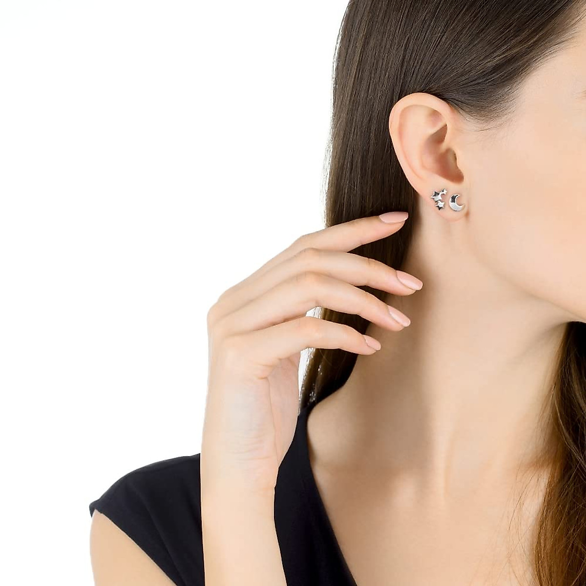 CHOW SANG SANG 950 Platinum Single Star Stud Earring for Women 89814E | (Sold Single Not Pair)