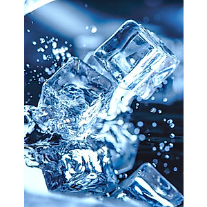 DomeStar Clear Fake Ice Cubes, 20 PCS 0.8" Plastic Ice Cubes Acrylic Clear Ice Rock Diamond Crystals Square Fake Ice Cubes Display for Home Decoration Wedding Centerpiece Vase Fillers
