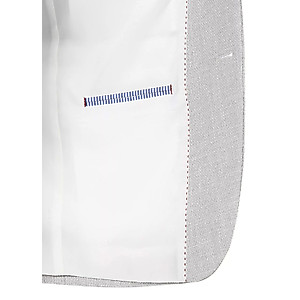 Tommy Hilfiger Mens Conrad Slim Fit Suit Separate Two-Button Blazer Gray 42R