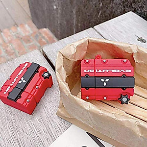 JDMTuning Evolution ‎4G63 Apple Airpods Engine Silicone Case Cover for Protection Fits 1st Gen and 2nd Gen Wireless Charging