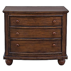 Sunset Trading Bahama Shutter Wood Nightstand, Tropical Walnut