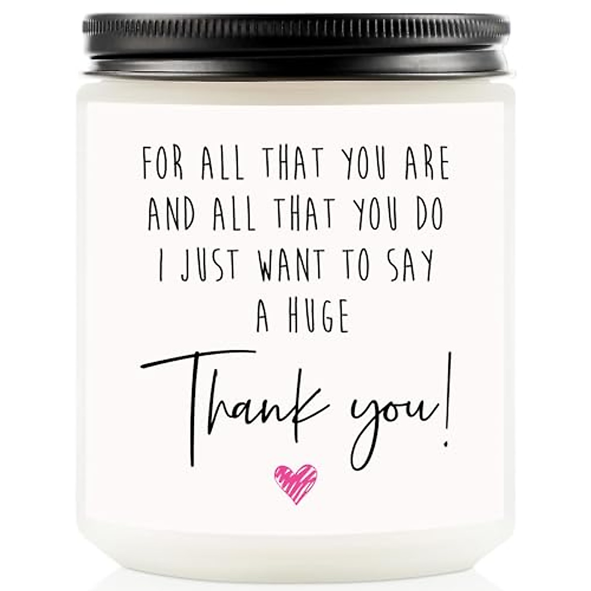 Thank You Gifts for Women Men, Appreciation Gifts for Coworkers, Employee, Teacher, Nurse, Handmade Lavender Natural Soy Wax Candle Gifts for Friends Mom (7oz)