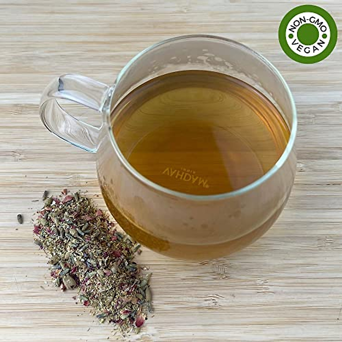 Peace O' Mind Herbal Blend - Chamomile, Red Rose Petals, Lavender | Natural Caffeine Free Tea & Smoke Blend by Tree Fifty Four | 30 Cups