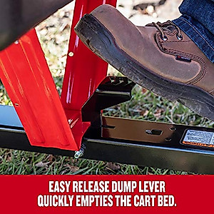 Craftsman CMXGZBF7124489 10-cu ft Poly Dump Cart, One Size, Red