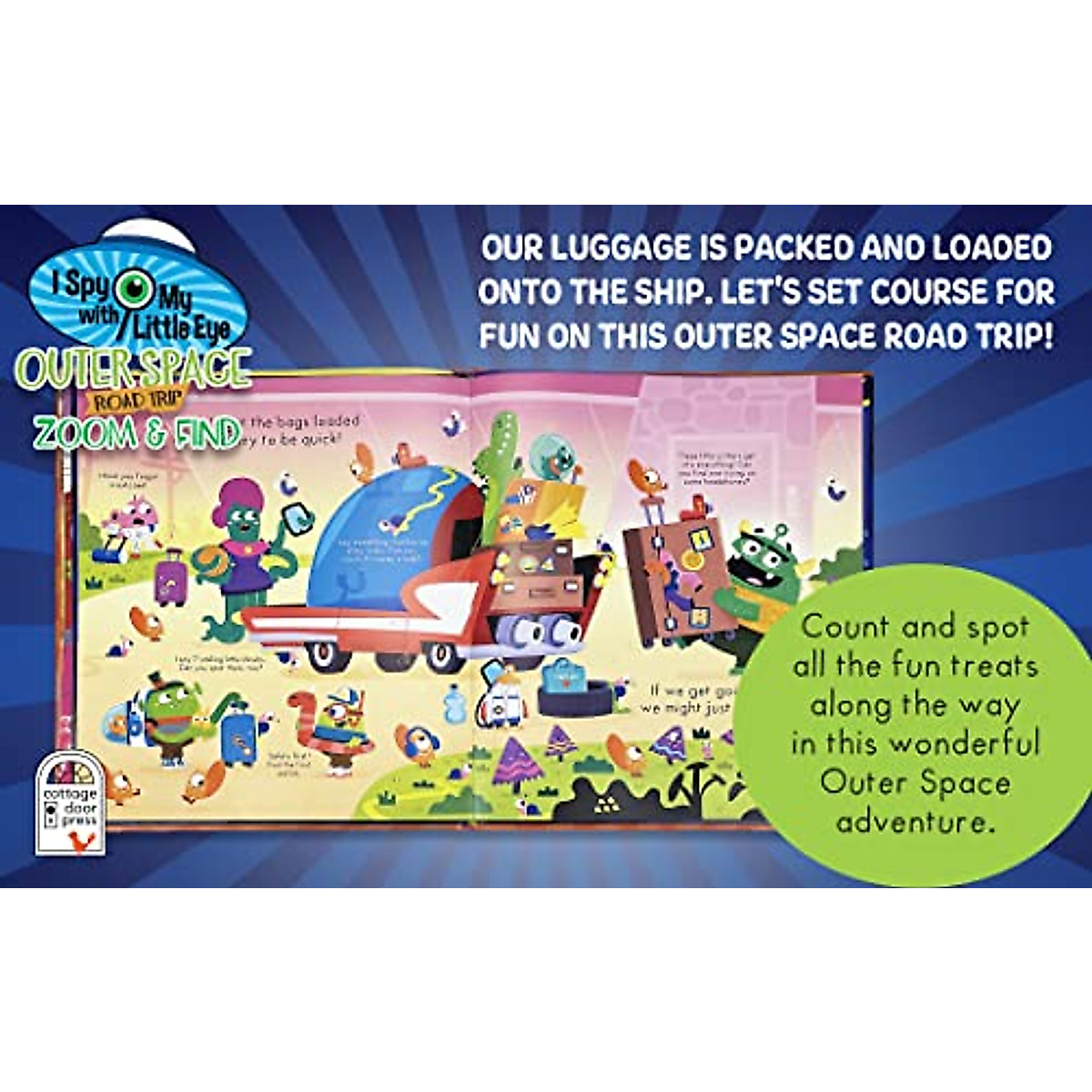 Outer Space Road Trip Zoom & Find - I Spy With My Little Eye Kids Search, Find, and Seek Activity Book, Ages 3-8