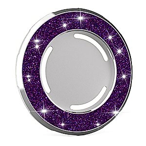 ROMSEA Glitter Compatible with Magsafe Socket Base Removable and Wireless Charging Compatible 【Base Only】 Work with Socket Grip, Ring Compatible with iPhone 14/13/12 Series,Glitter Purple.
