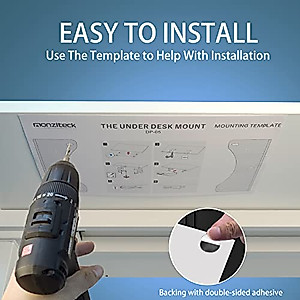 Monzlteck Under Desk Holder for PS5,Stealth Mount Compaitble with Playstation 5 Disc & Digital Edition Console