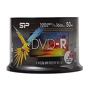Silicone Power SPDR120PWC50S DVD-R 1-16x White Wide Printable 50 Sheets Spindle