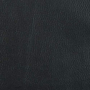 OSP Home Furnishings Modern Life Contemporary Writing Desk with Large Drawer and Gold Metal Legs, Black Finish