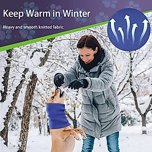 VETIN 2 Pcs Dog Earmuffs, Dog Snood for Dog Neck and Ears Warmer, The Grooming and Force Drying Miracle Tool for Anxiety Relief & Calming Dogs (L, Grey+Pink)