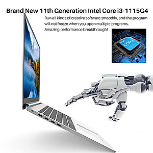 Lenovo Ideapad 3i 14 Inch FHD Laptop, Intel Core i3-1115G4 (Up to 4.1 GHz), 12GB RAM, 512GB SSD, Intel UHD Graphics, WiFi 6, Portable College Laptop, Thin and Light, Win 11 S, with Cleaning Brush