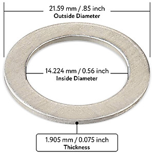 Mission Automotive 20-Pack of Oil Crush Washers/Drain Plug Gaskets Compatible with Honda - Compatible with OEM 94109-14000 - Fits Civic, Accord, CR-V/CRV, Pilot, Odyssey and More